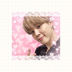 Bangtan BTS Pink Girly Purikura KPOP Mailing Stickers Jungkook ...