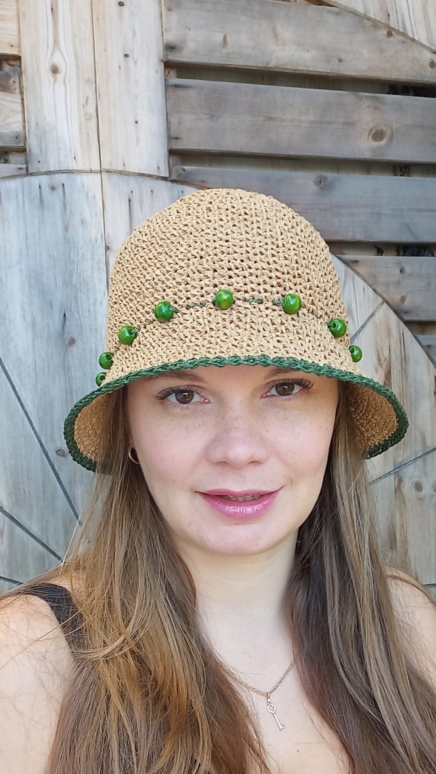 Crocheted Raffia Bucket Hat, Beaded Beach Sun Hat - Etsy