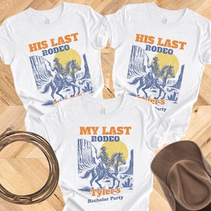 Last Rodeo Tshirt GROOM & GROOMSMEN Shirts CUSTOM Name Groomsmen ...