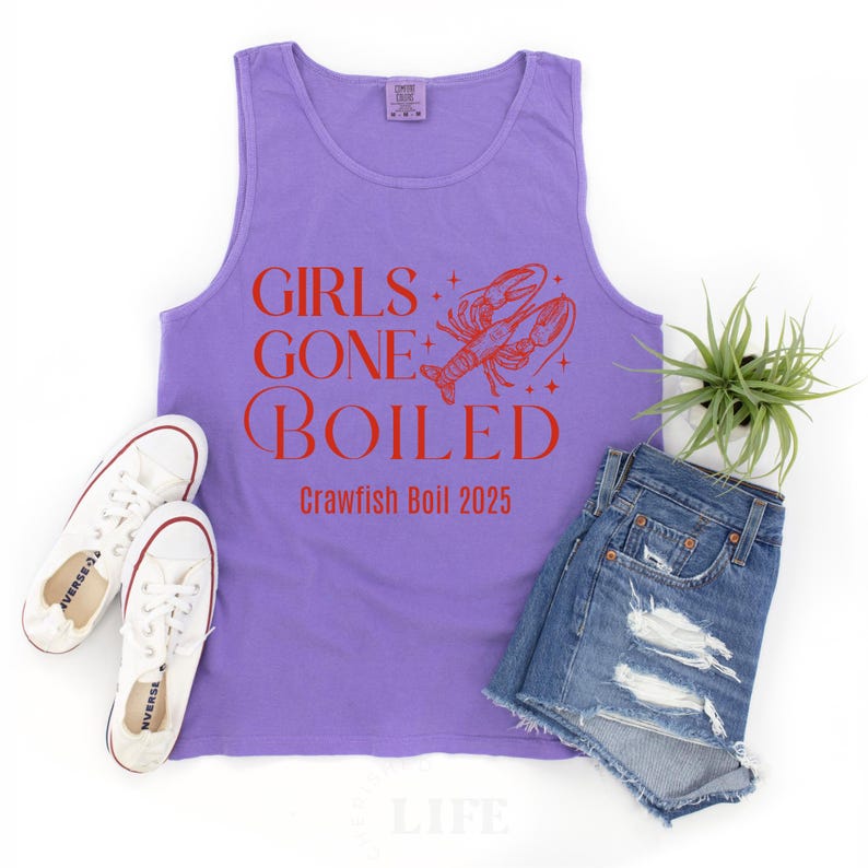 Crawfish Boil Comfort Colors Tank Top - Louisiana Cajun Shirt - Etsy