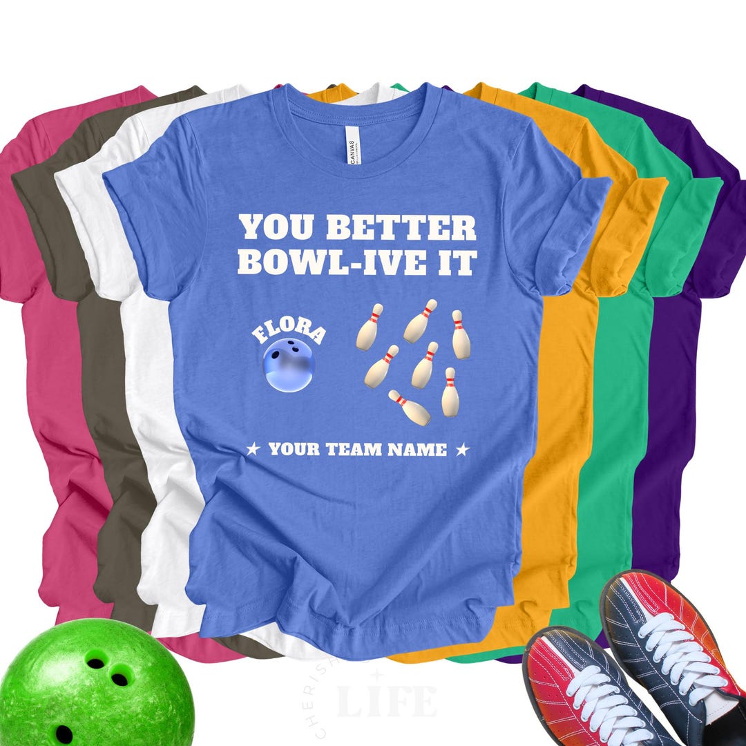 Bowling Shirt Custom Team Name Shirt Personalized Bowling Funny Tshirt ...