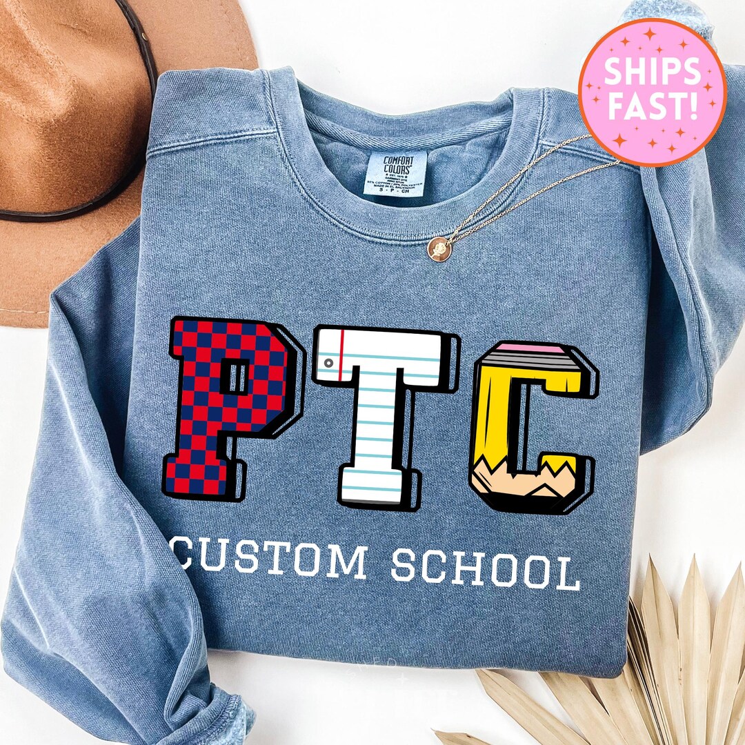 Ptc Crew Comfort Colors Custom Parent Teacher Organization Gift Ptc ...