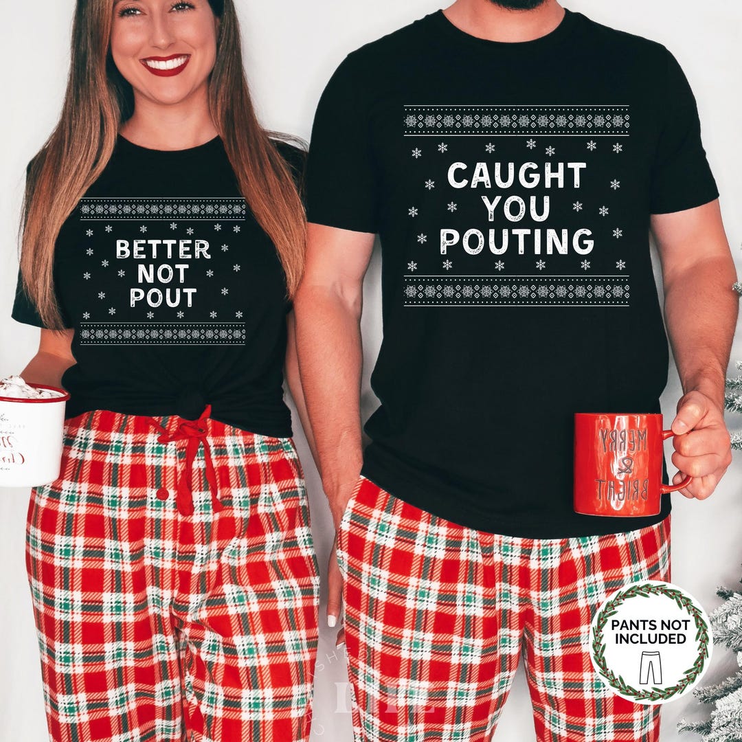Couples Christmas Pajama Shirt Matching Pjs Shirt Adult Humor Christmas ...
