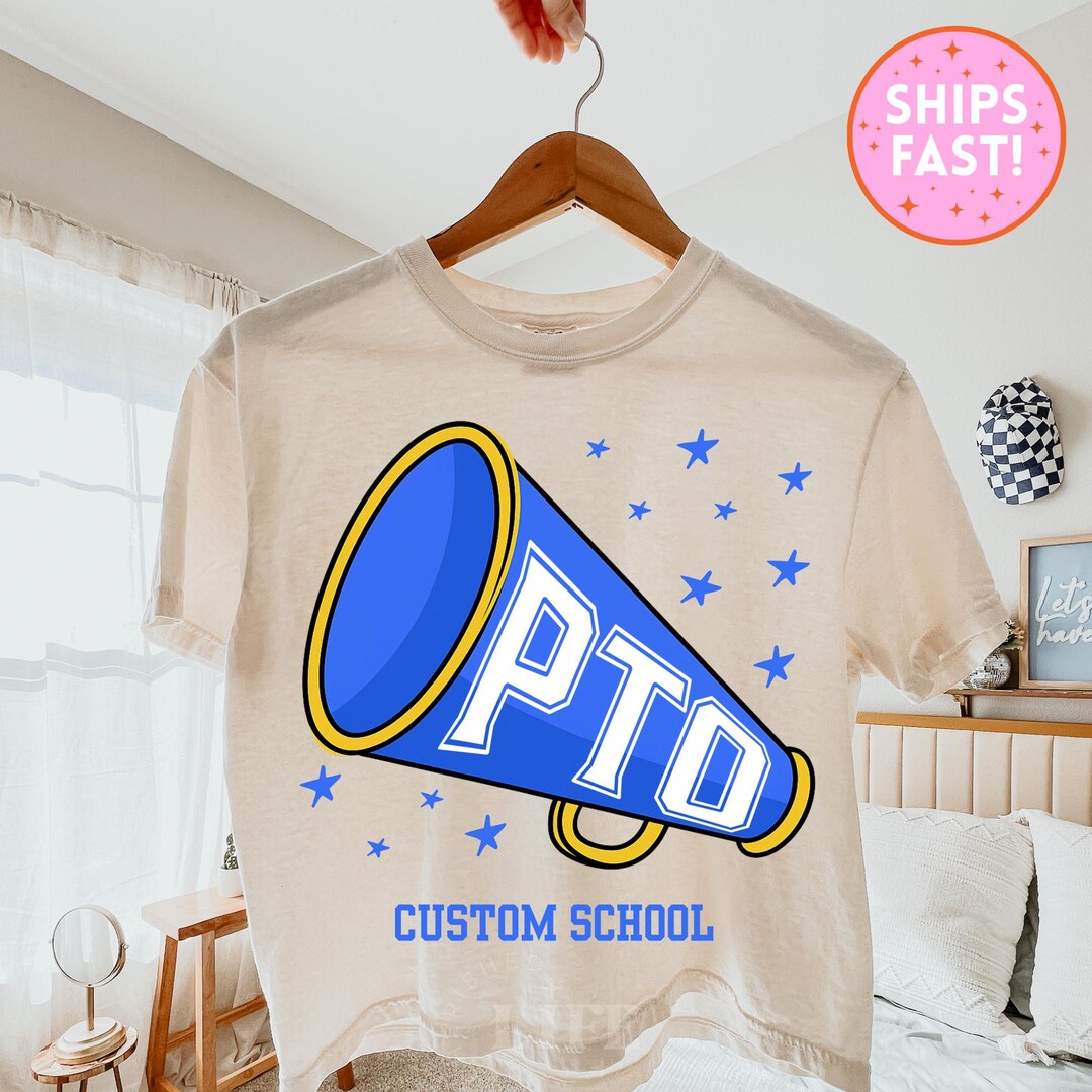 Custom PTO Crew Shirt: Parent Teacher Organization Comfort Colors Tee ...