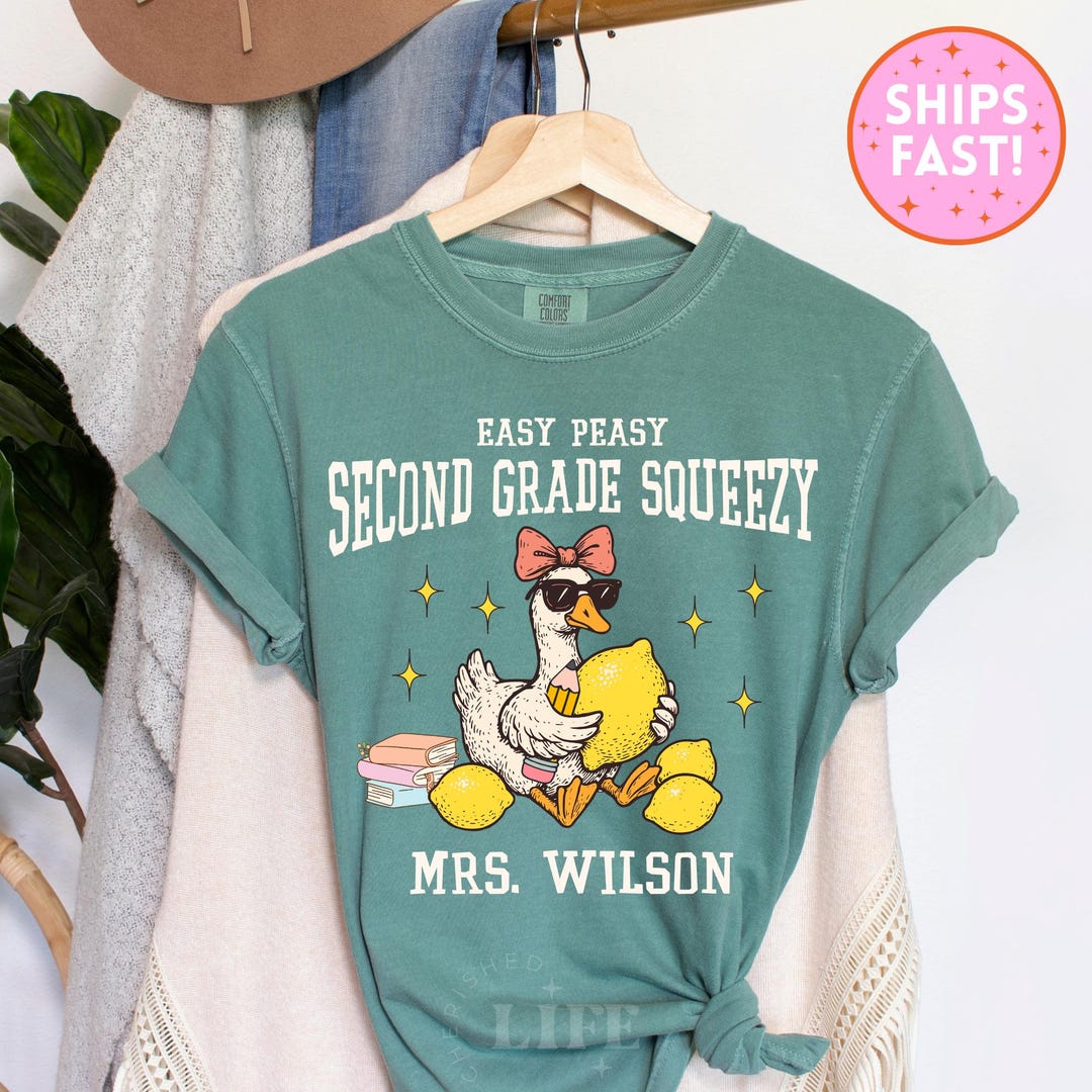 Comfort Colors Second Grade Teacher Team Shirt Back to School Shirt 2nd ...