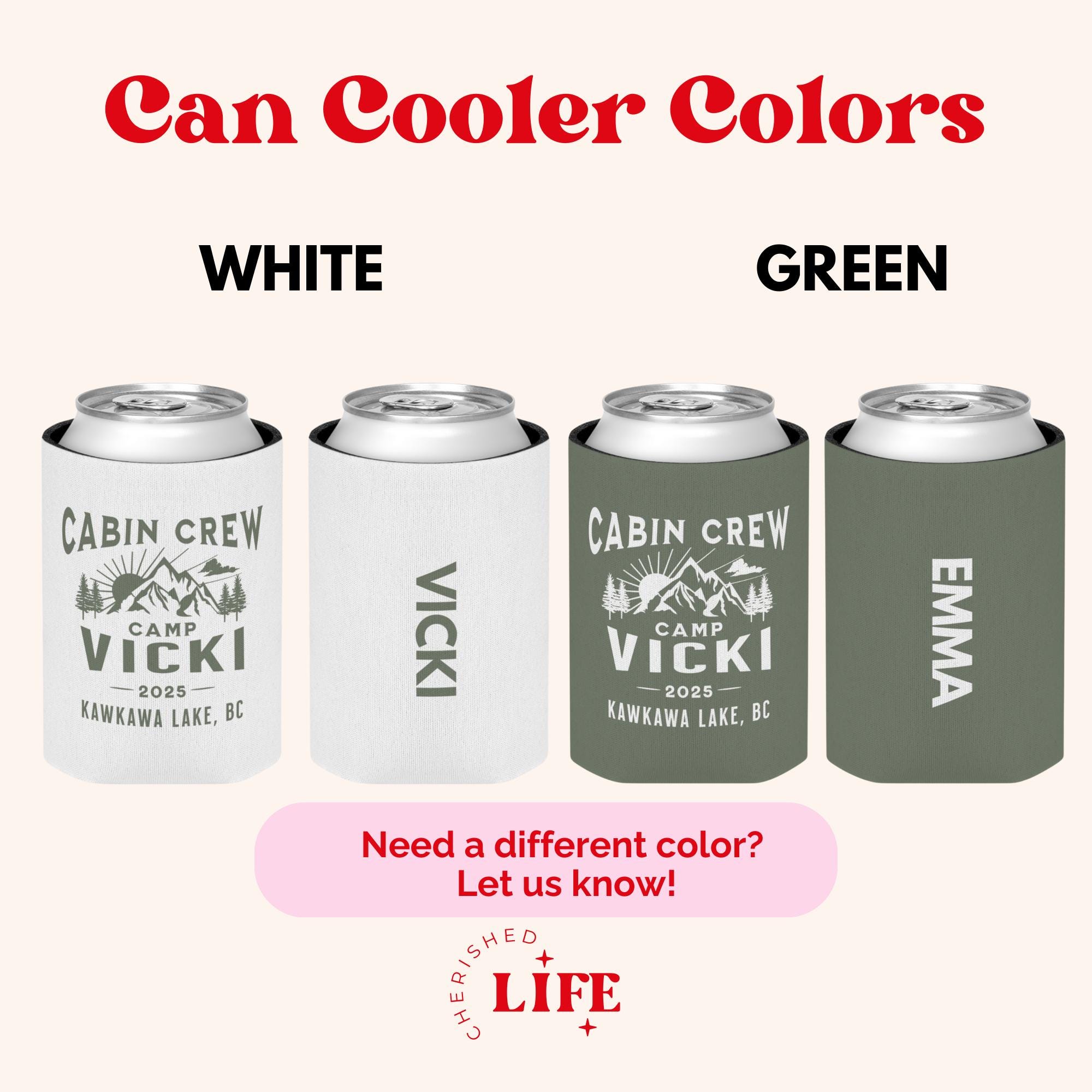 Personalized Cabin Crew Can Cooler, Camp Bachelorette Party Favors - Etsy