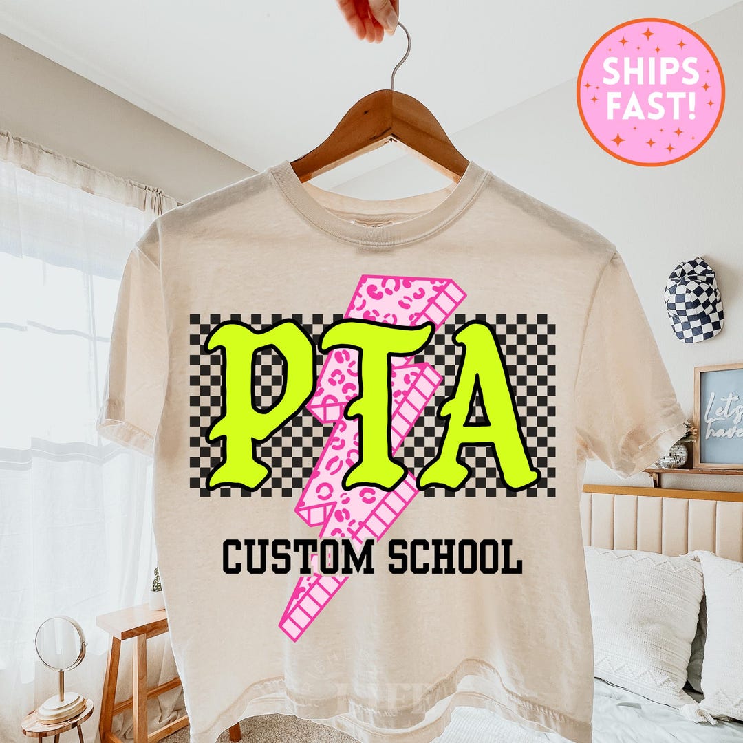 Custom PTA Crew Shirt: Parent Teacher Organization Comfort Colors Tee ...