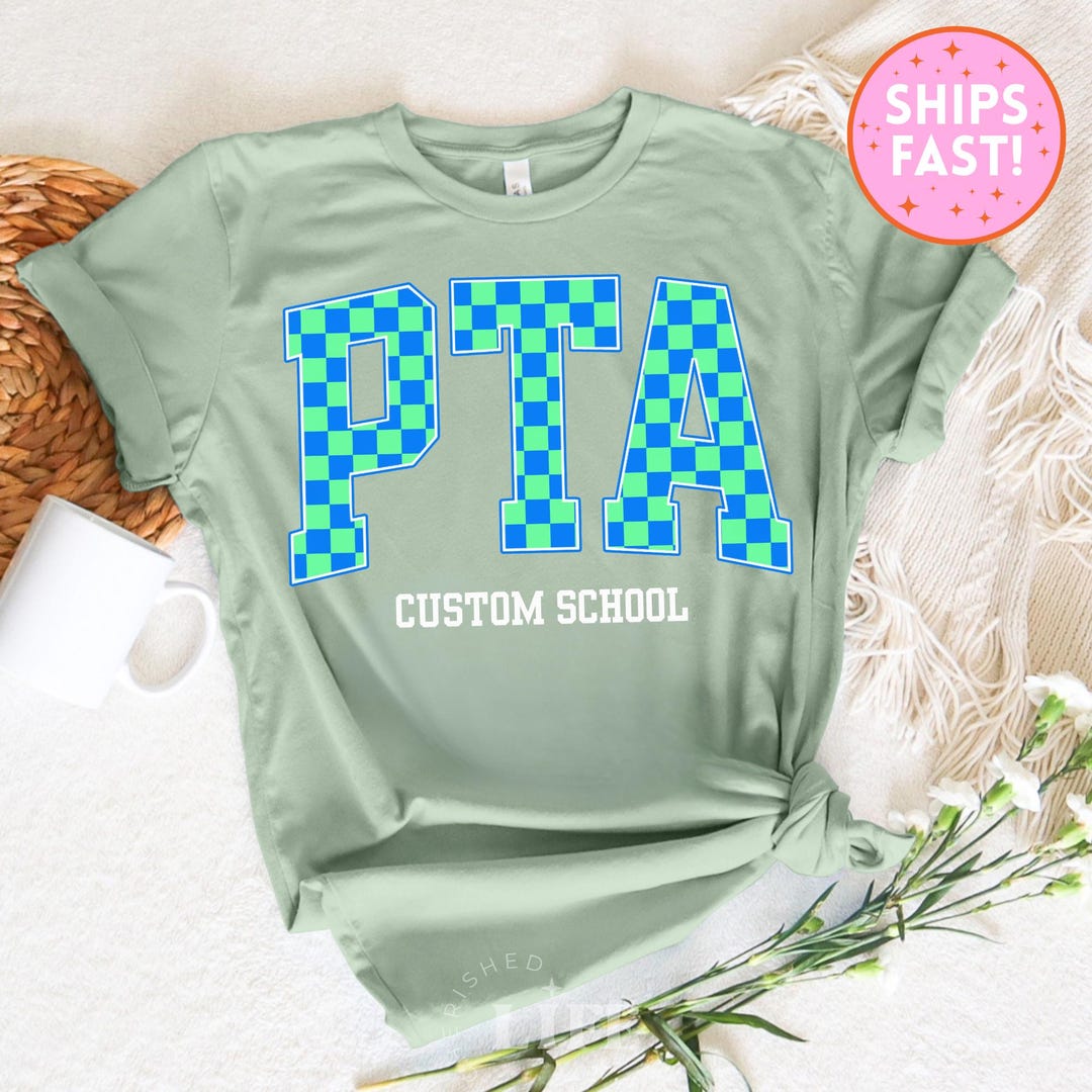 Custom PTA Crew Shirt: Parent Teacher Organization Cotton Tee - Etsy