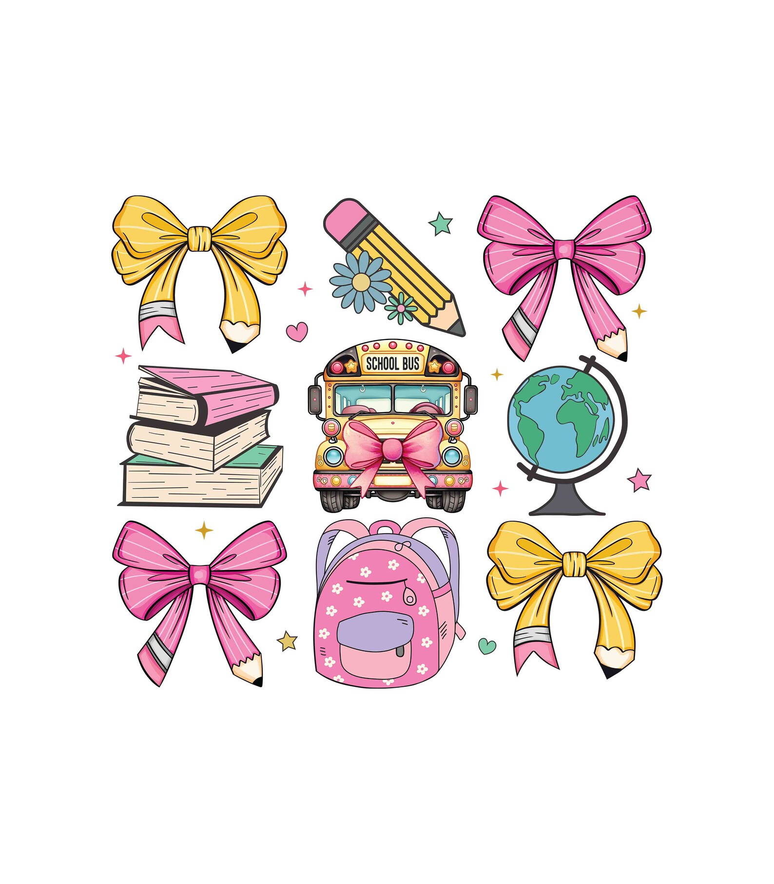 Coquette School Png,back to School Png,teacher Coquette Pink Bow File ...