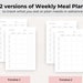 EDITABLE Menu Planner Template Food Journal Printable Meal Plan Grocery ...