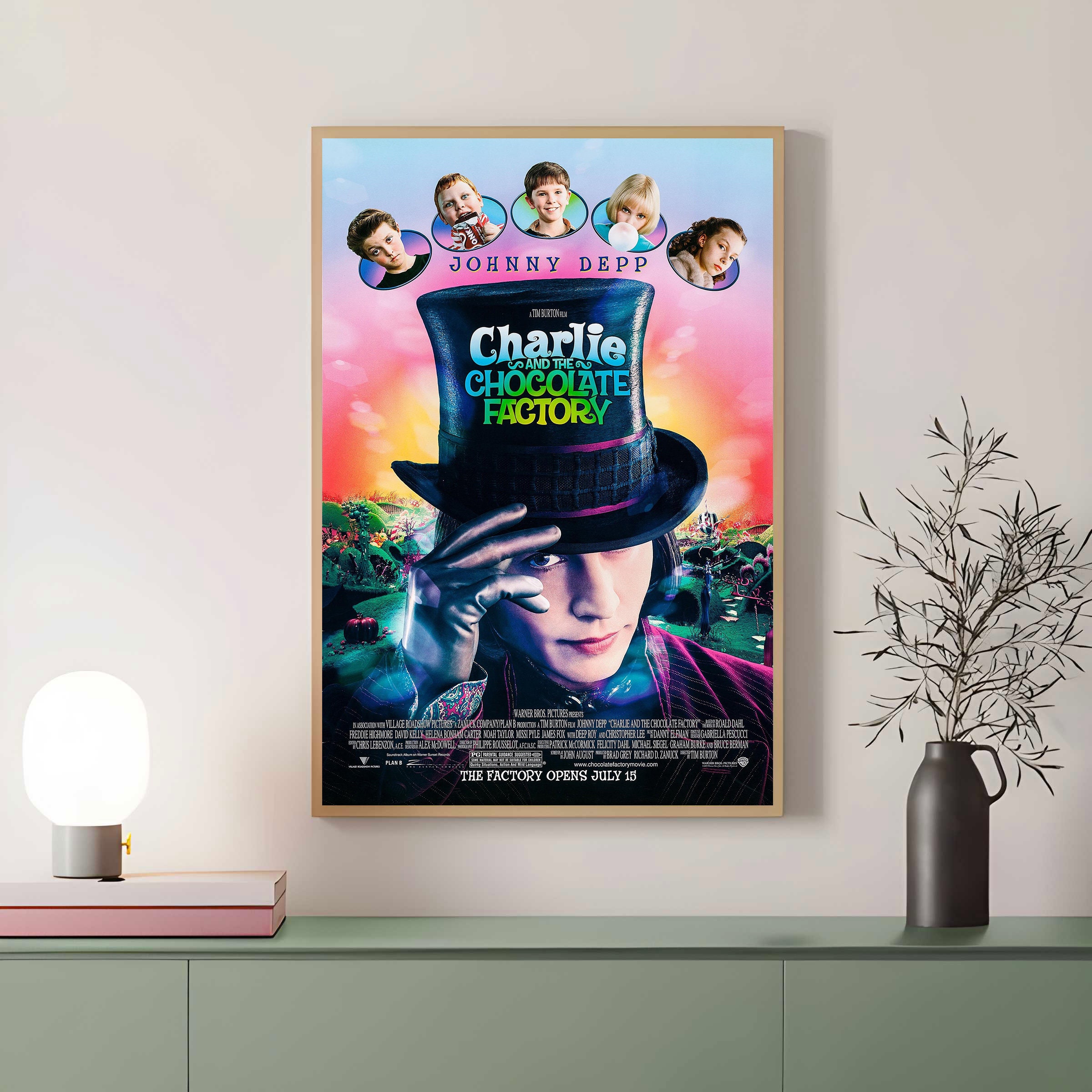 Charlie and the Chocolate Factory Movie Poster, Canvas, Wall Decor ...