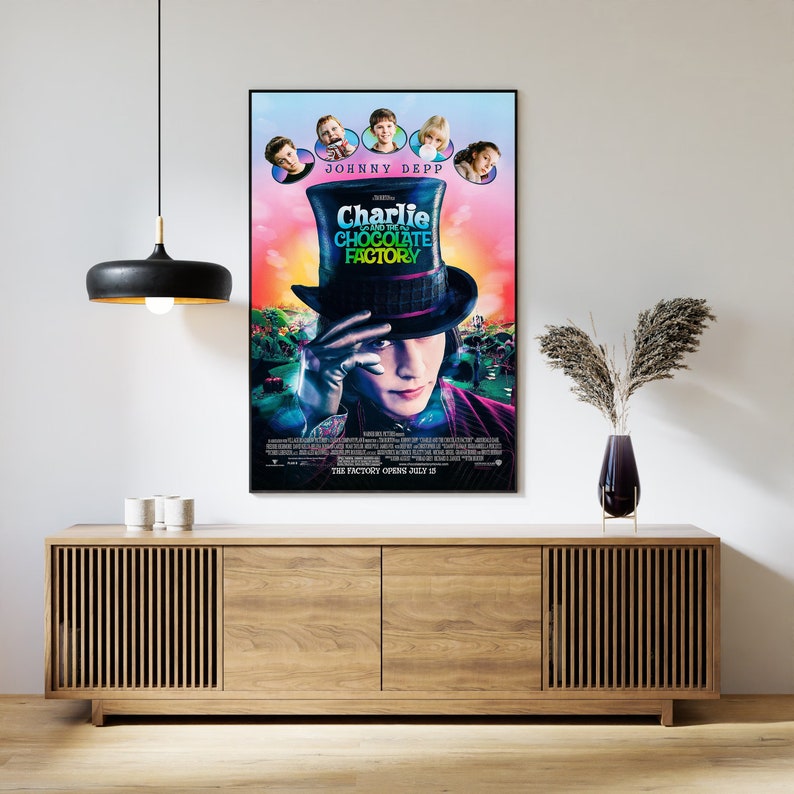 Charlie and the Chocolate Factory Movie Poster, Canvas, Wall Decor ...