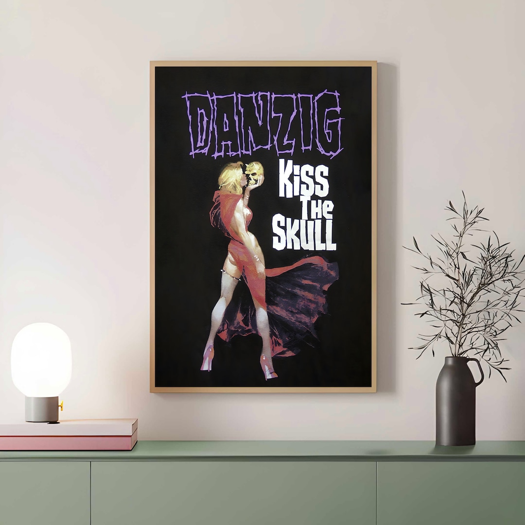 Danzig Kiss the Skull Movie Poster, Canvas, Wall Decor, Wall Art, Movie Poster Art Printing, Art ...