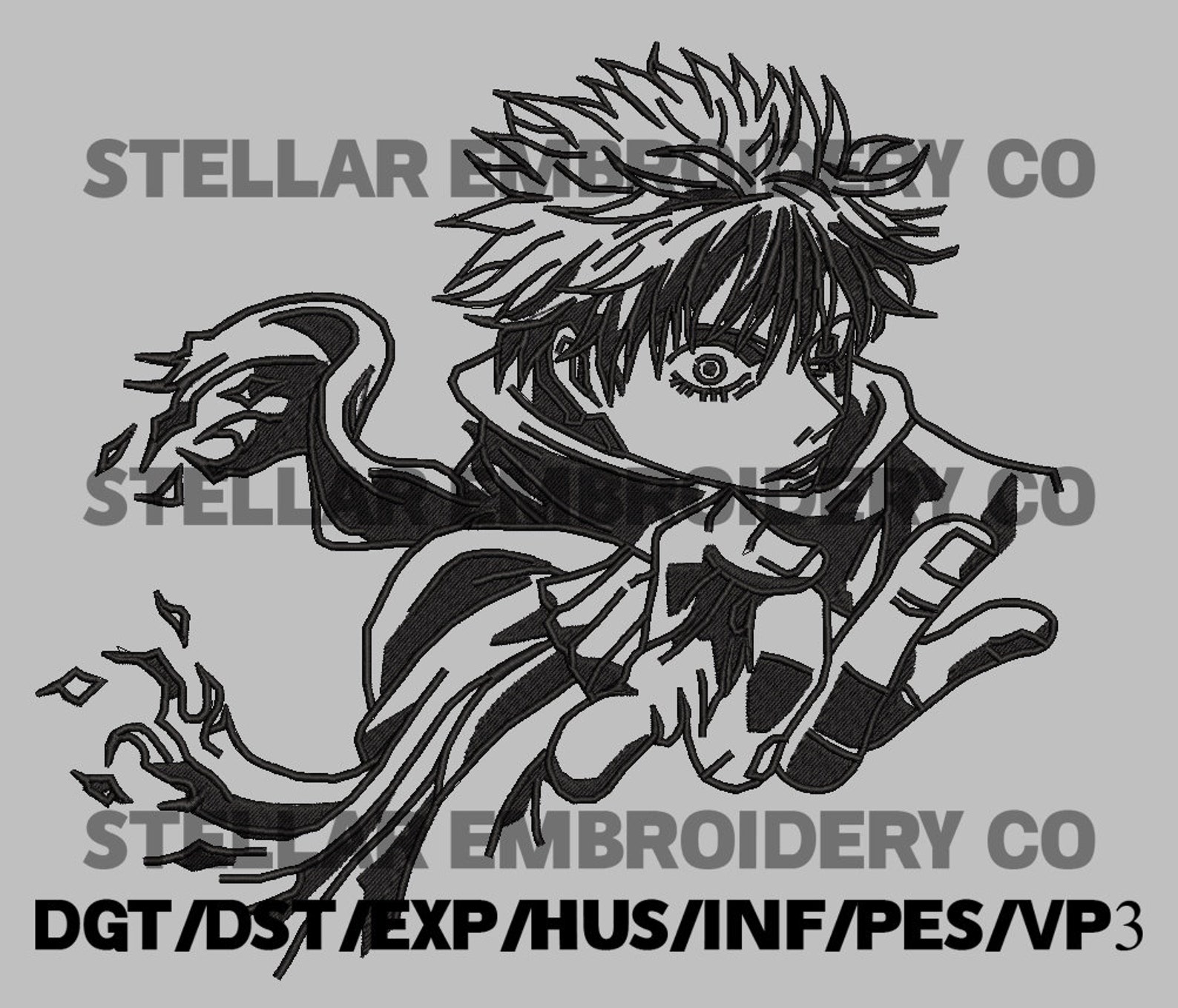 Gojo Hollow JJK Jujutsu Kaisen Anime Embroidery File [instant Download ...
