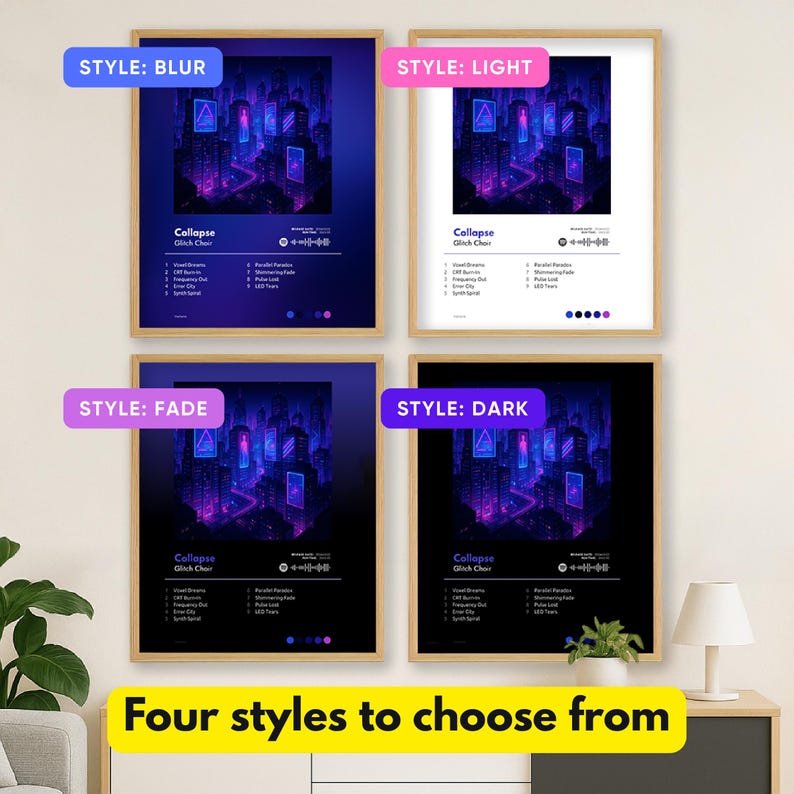 Custom Album Poster – Album Cover & Tracklist Print, Printable Digital ...