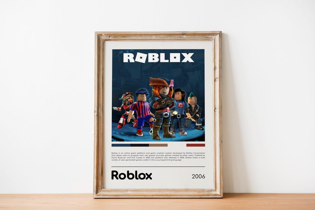 Roblox | Roblox Poster | Retro | Video Game | Gamer Poster Gift | Video ...