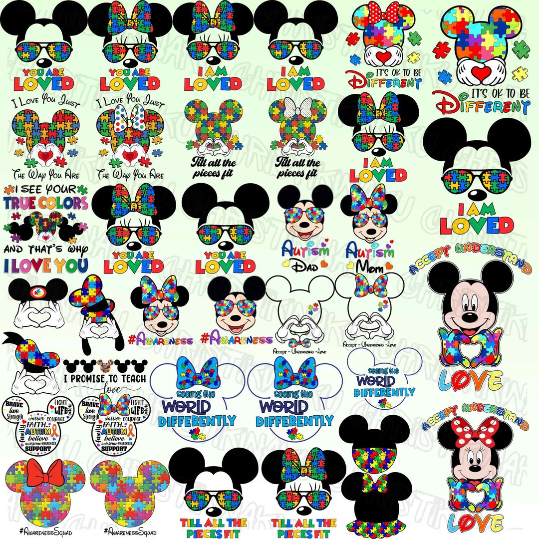 35 Designs Cartoon Autism Png, Character Autism Awareness Png, Mouse ...