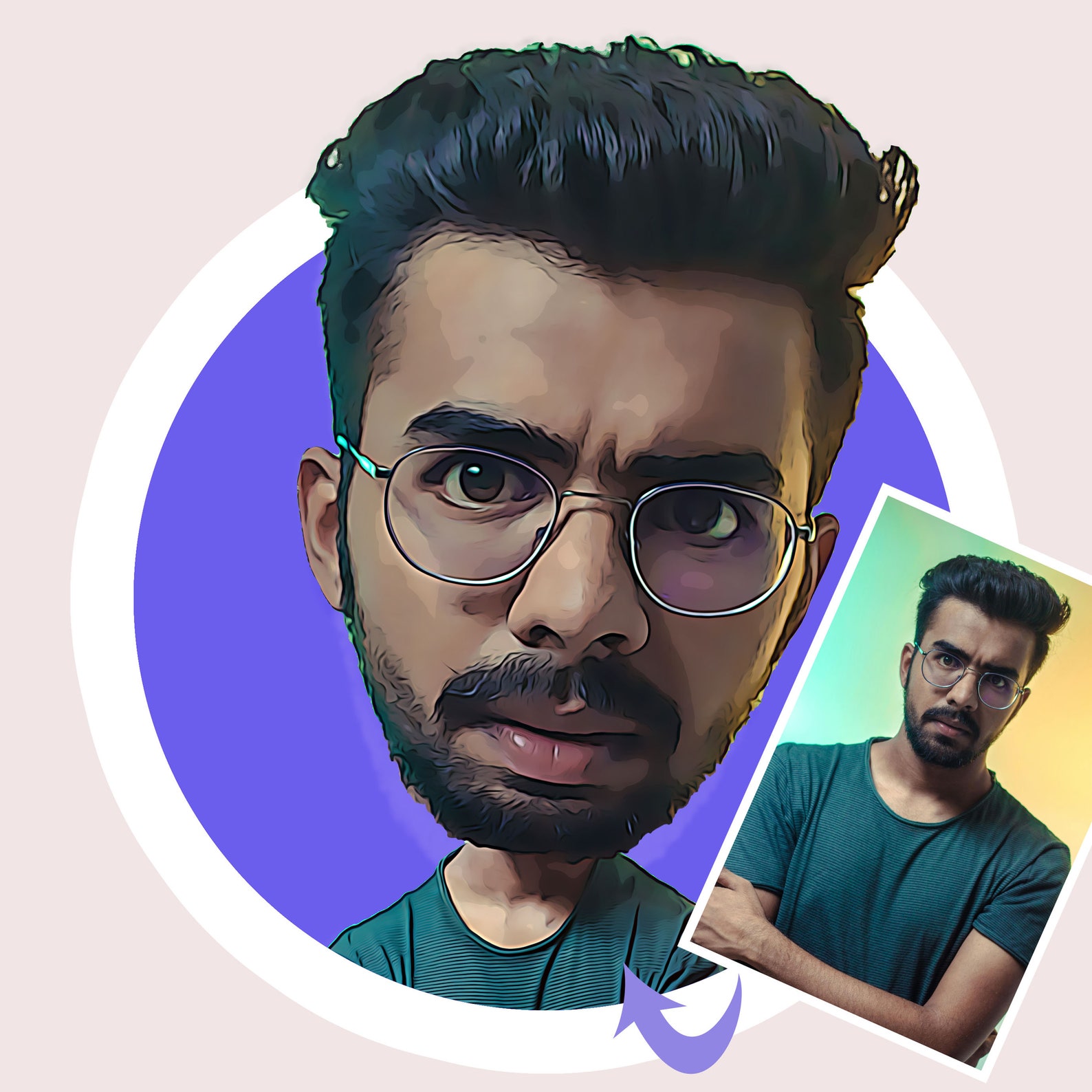 Cartoon Portrait Logos, Picture to Logo Magic, Personalised Digital ...