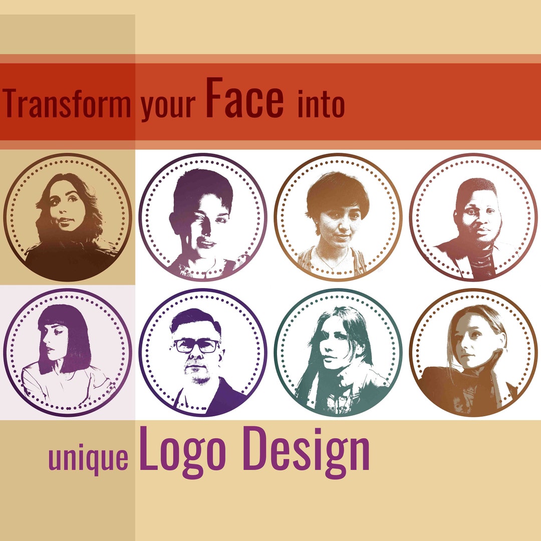 Custom Face Logos, Tailored Branding Digital, Personal Emblem Design ...
