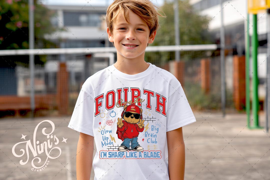 Fourth Grade Shirt PNG | Grade Level Shirt for Kids | 4th Grade Shirt ...