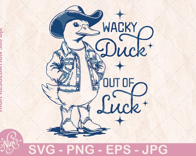 Wacky Duck SVG PNG Shirt, Adult Humor Png, Funny Duck, Cowboy Duck SVG ...