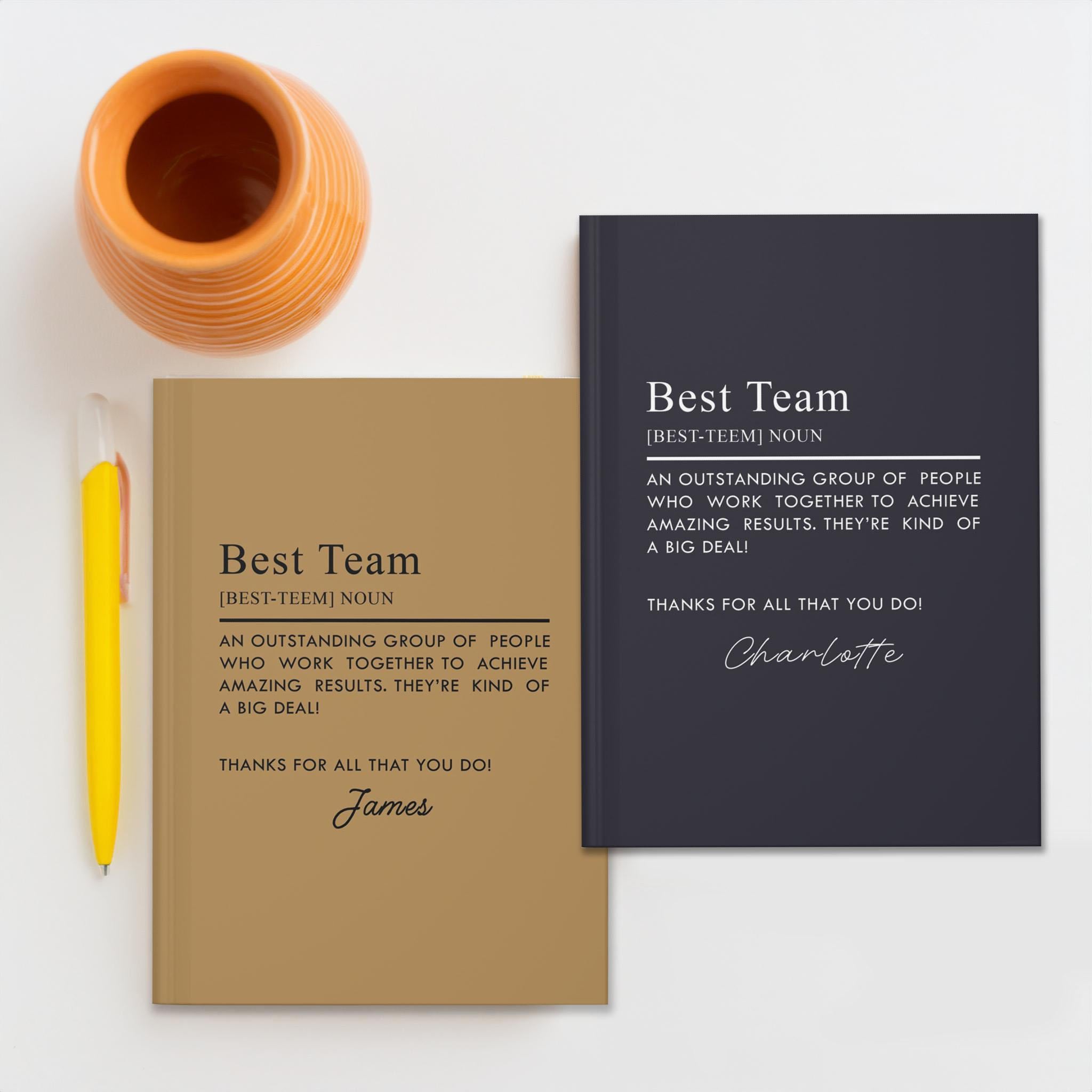Personalized Best Team Journal, Bulk Journals, Corporate Gift, Team ...