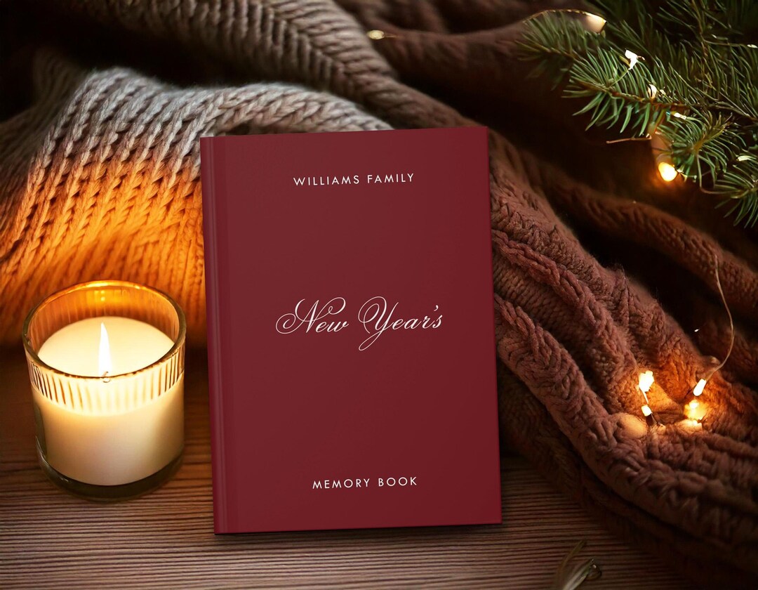 Custom New Years Memory Book Holidays Journal Personalized Family ...