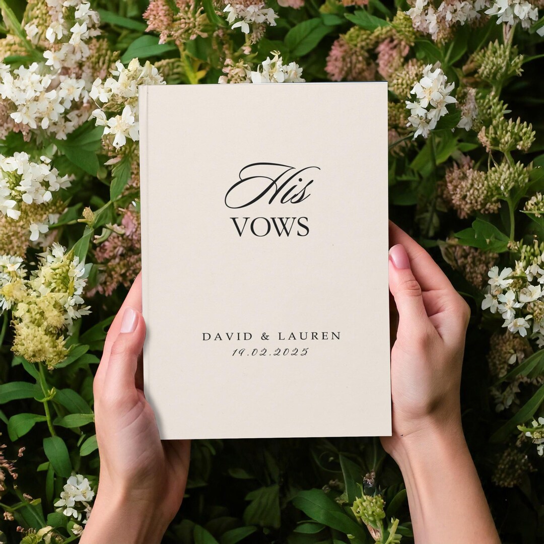 Personalized His & Her Vows Journal: Minimalist Wedding Keepsake - Etsy