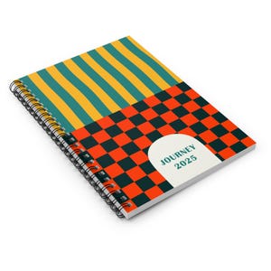 2025 Spiral Notebook: Bold Colorful Print, New Year Journal - Etsy