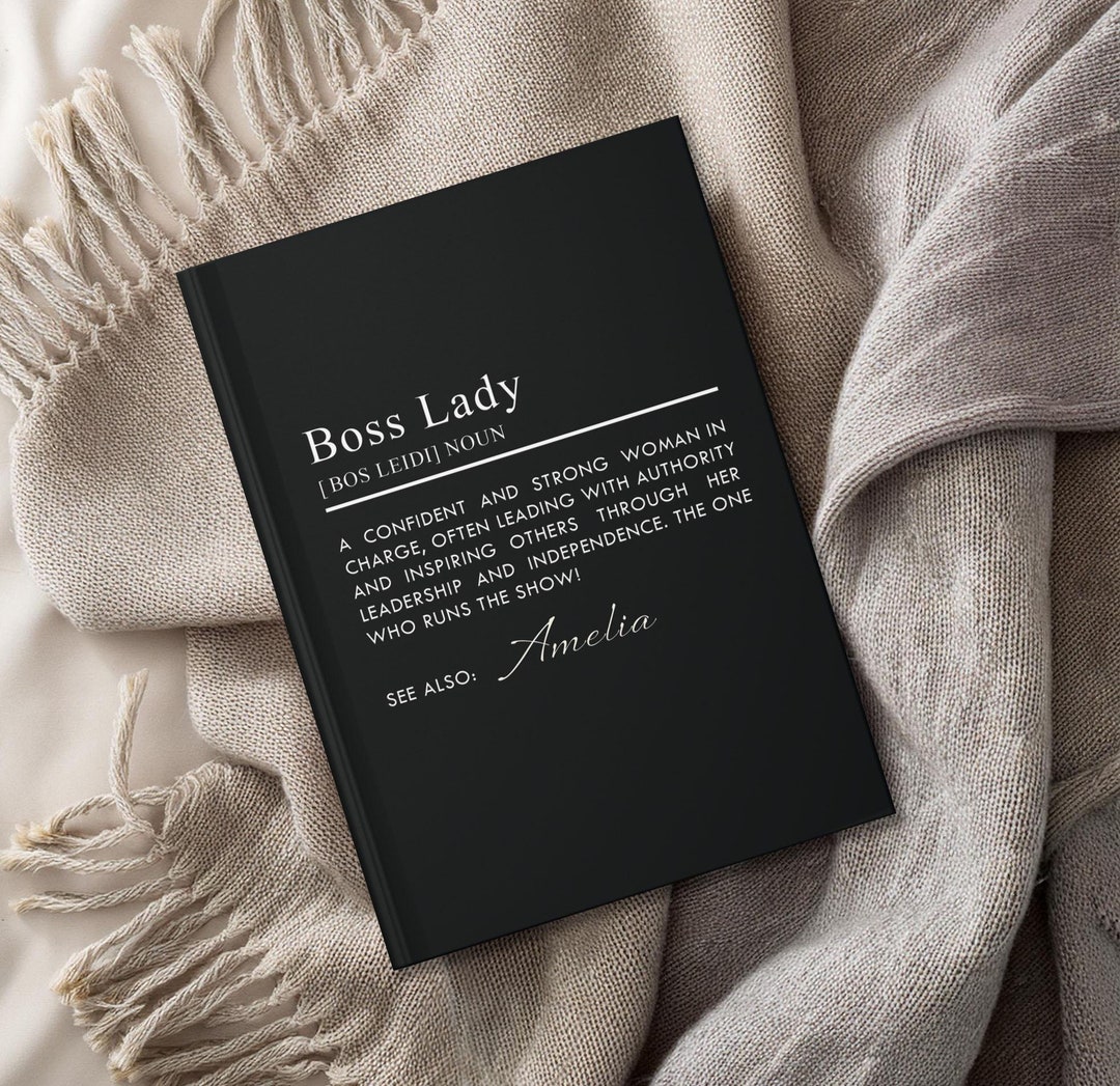 Personalized Boss Lady Journal Notebook, Funny New Business Owner Gift ...
