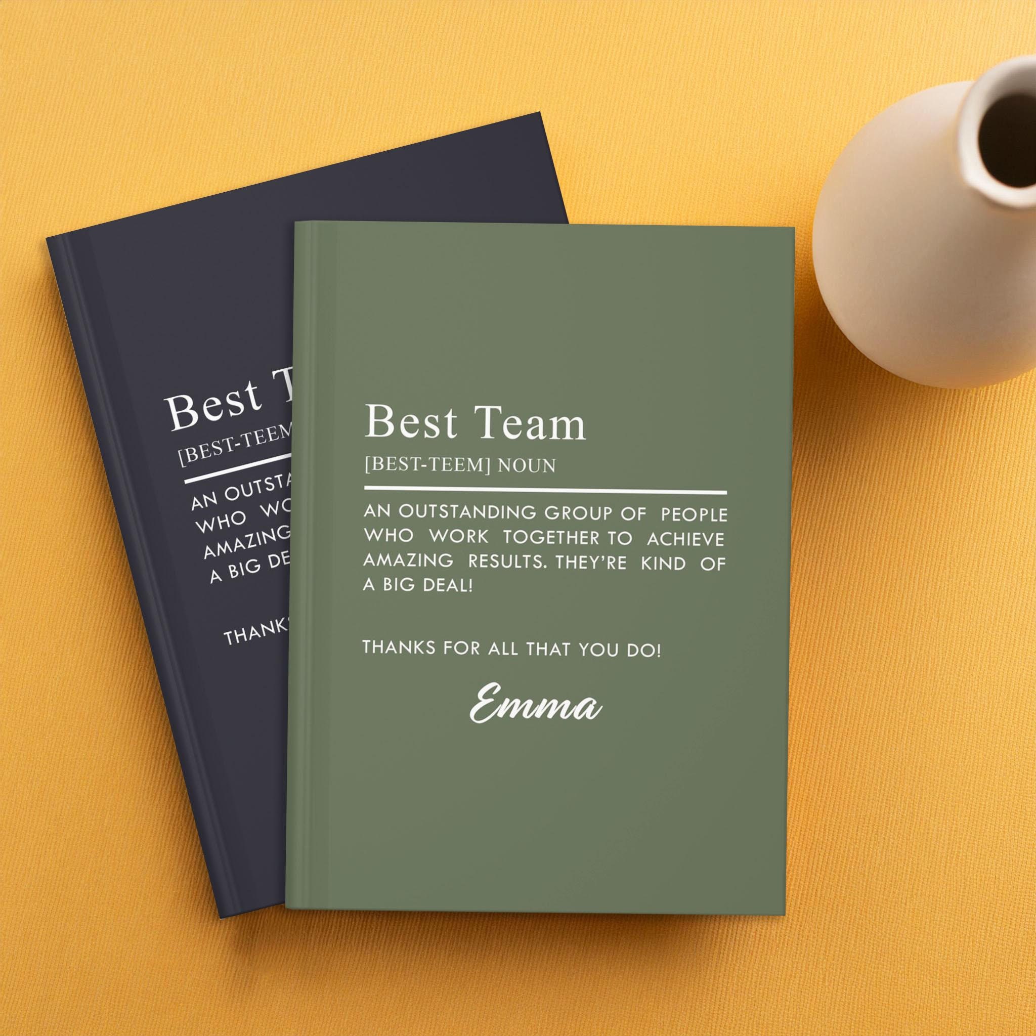 Personalized Best Team Journal, Bulk Journals, Corporate Gift, Team ...