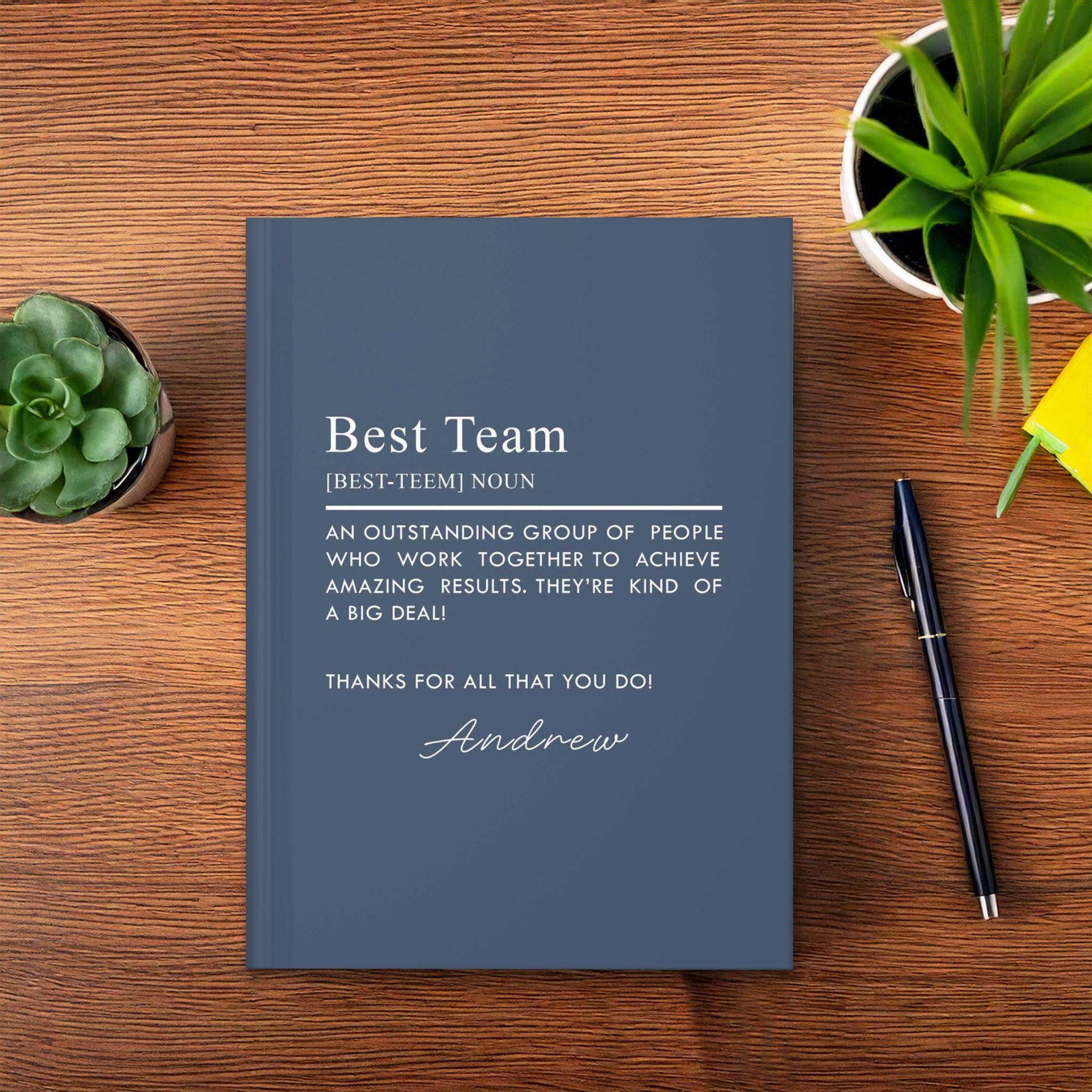 Personalized Best Team Journal, Bulk Journals, Corporate Gift, Team ...