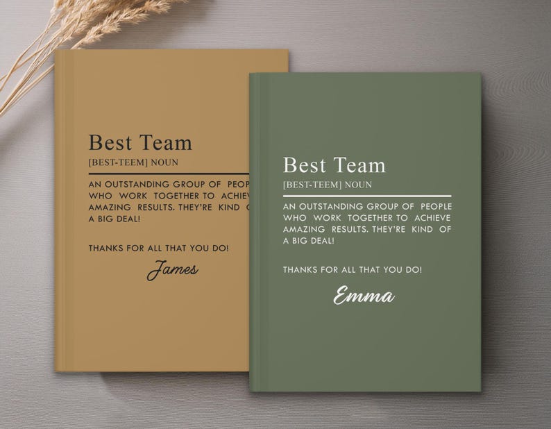 Personalized Best Team Journal, Bulk Journals, Corporate Gift, Team ...