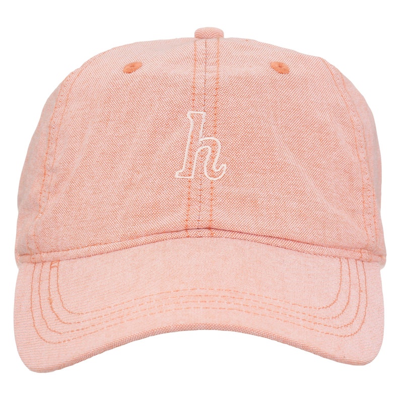 Chambray Ball Cap - Peach/white - Etsy