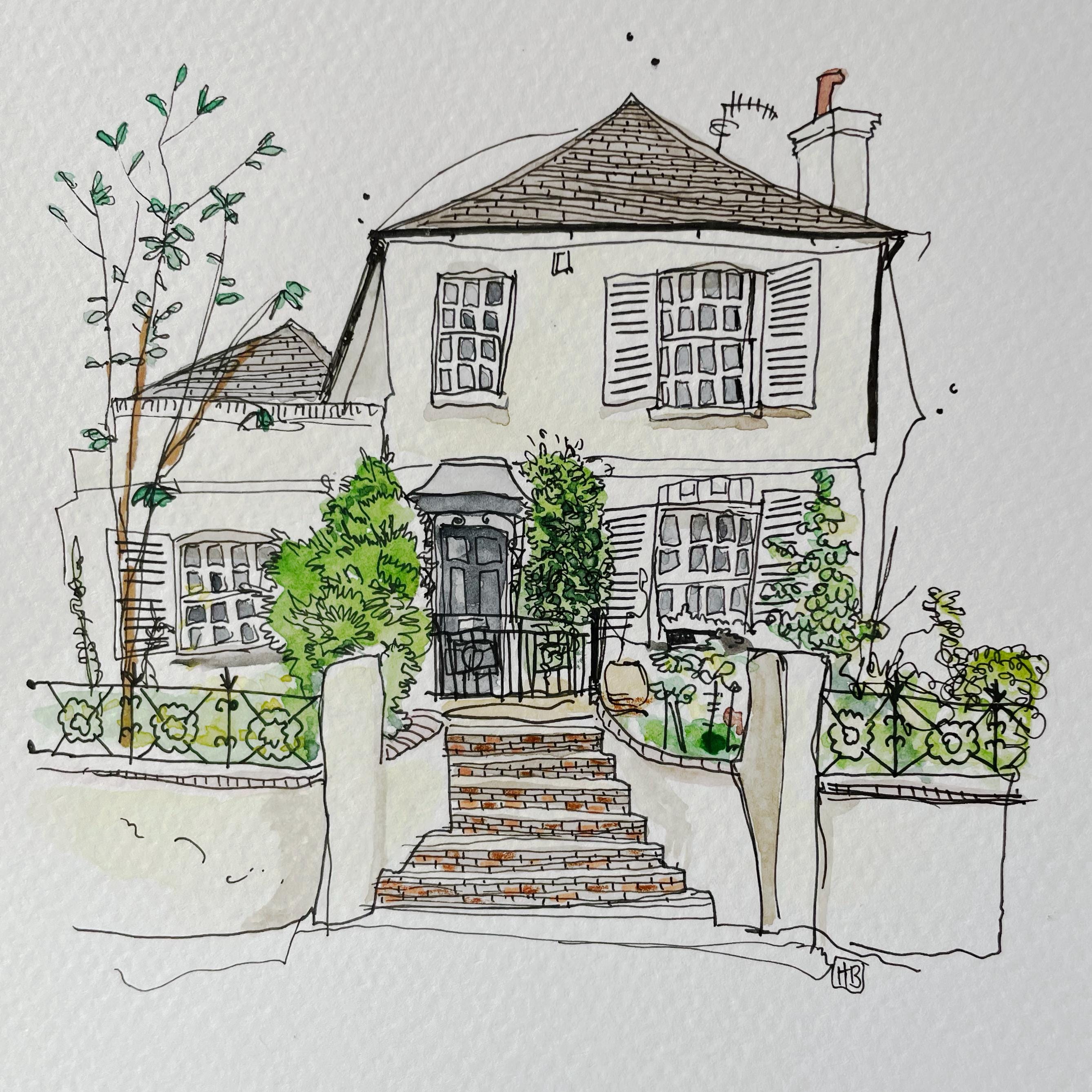 House Portrait Commission, Drawing of Your Home, Pen Drawing and ...