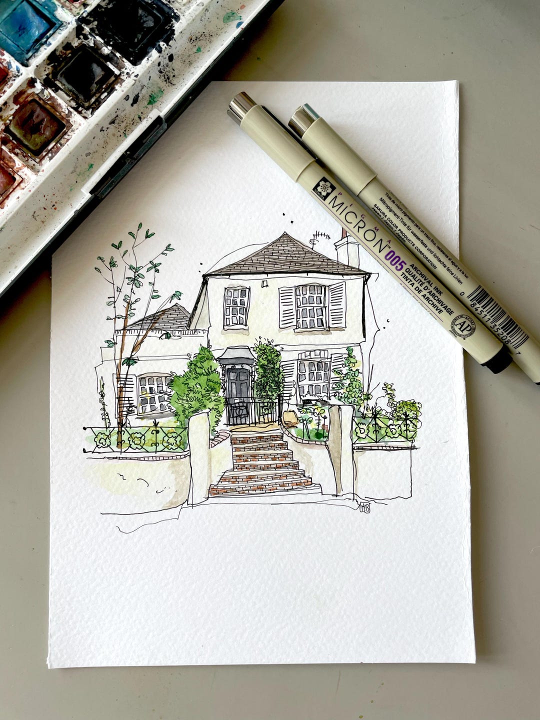 House Portrait Commission, Drawing of Your Home, Pen Drawing and ...