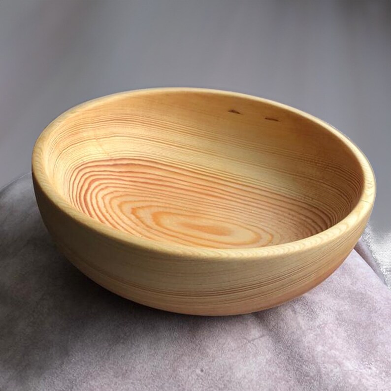 Natural Pine Wood Bowl, Large Size - Etsy