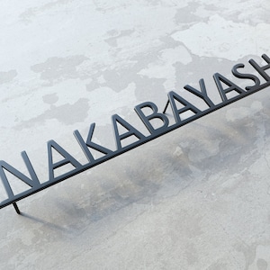 Custom Modern Metal Casa Name Sign, Personalized Villa Name Sign ...