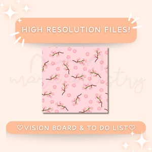 Cute Sakura Digital Planner Printable Planner Stickers Weekly Planner ...