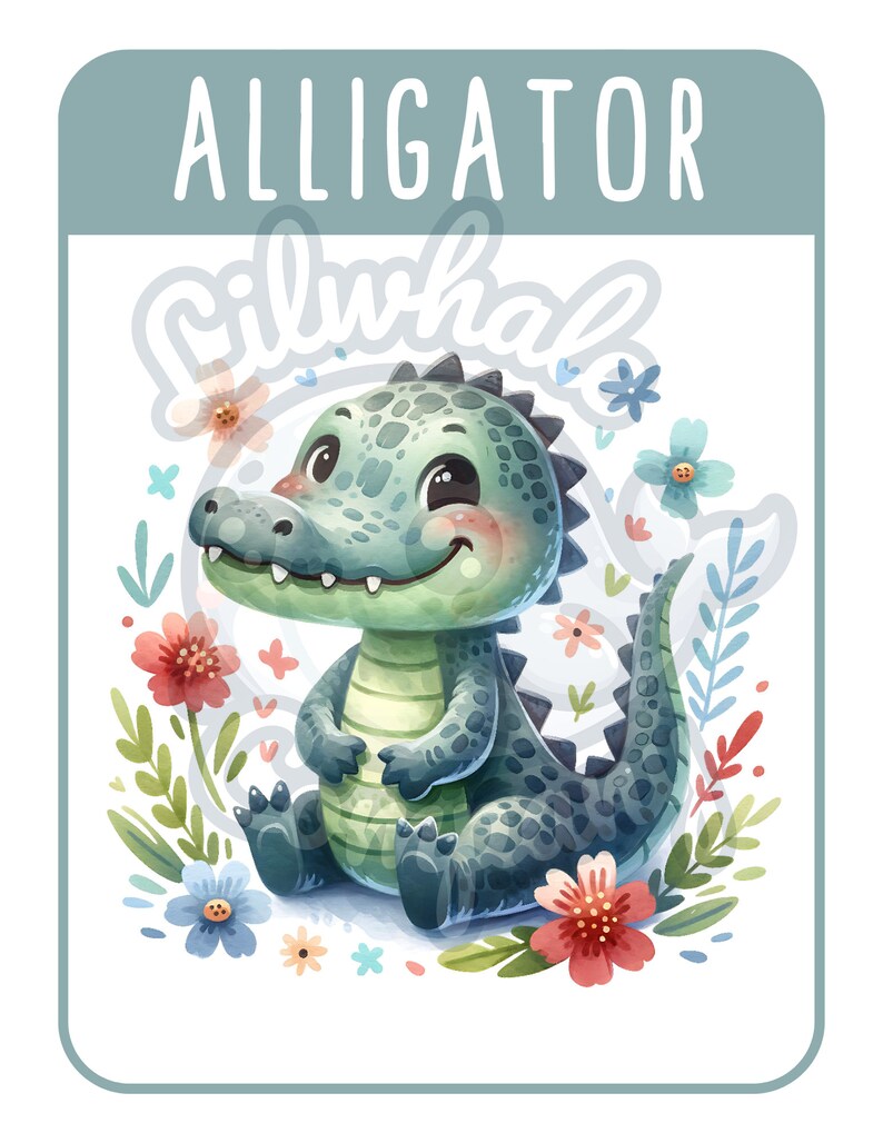 Cute Watercolor Animal Flashcards, Printable Flashcards for Preschool ...