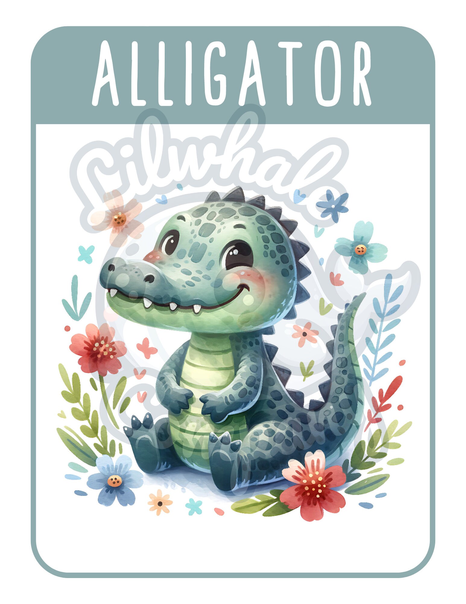 Cute Watercolor Animal Flashcards, Printable Flashcards for Preschool ...