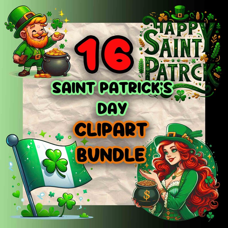 Clipart Bundle, Saint Patrick Clip Art Bundle, Clip Art for Kids, High ...