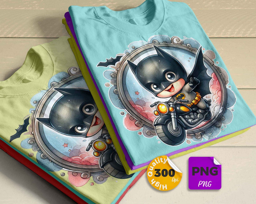 Watercolor Baby Batman PNG, Cute Baby Superhero Shirt Design, Unique ...