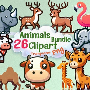 28 Animals Clipart Bundle, Perfect for Card Making, Digital Paper Craft ...