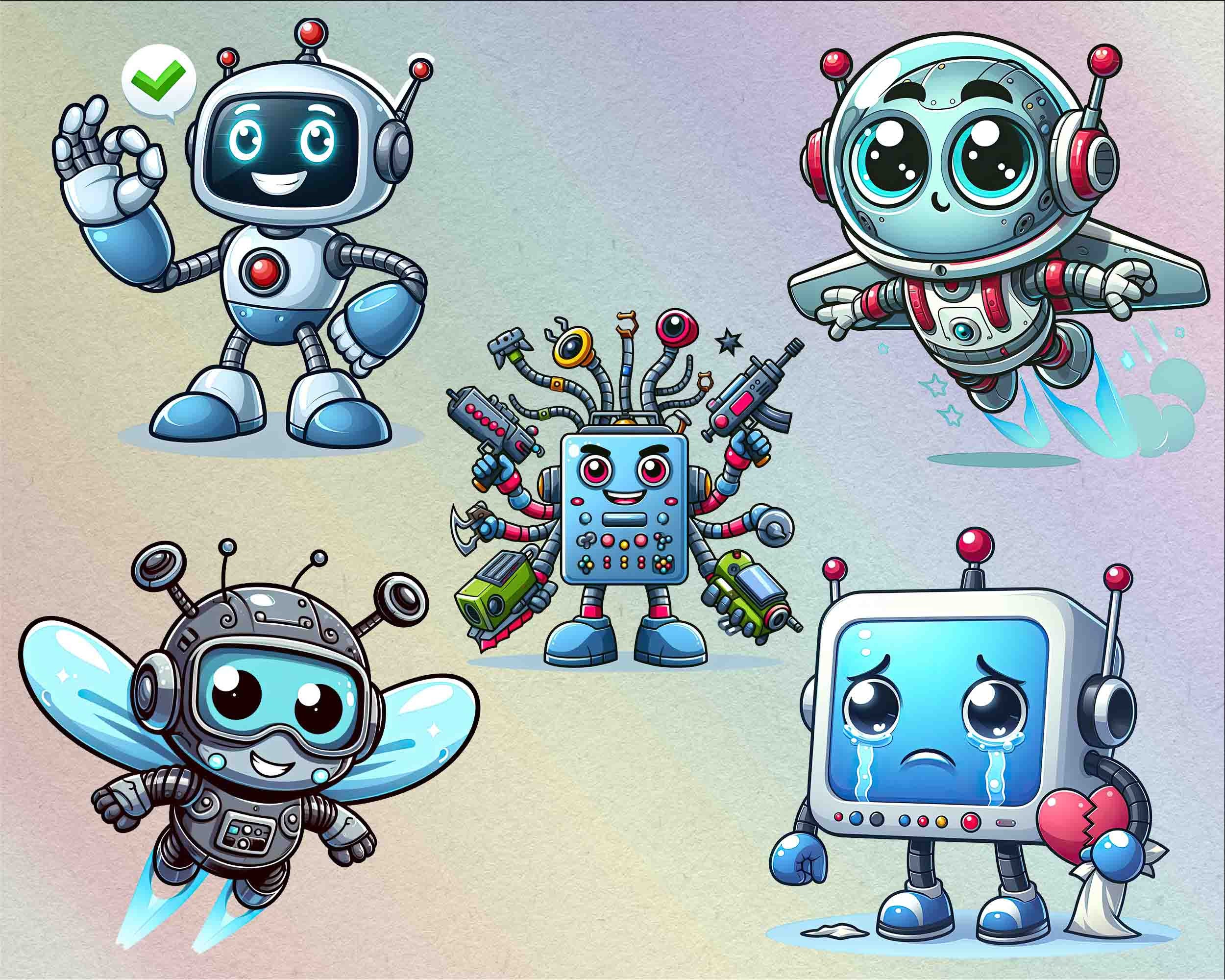 Cute Robot Clipart, 19 Transparent Background Robots, Png Clip Art ...