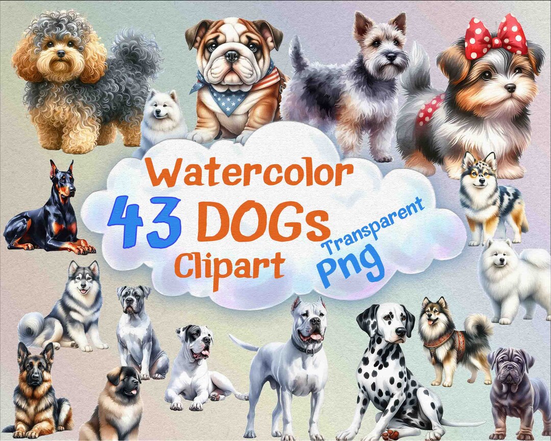 Watercolor Puppies Clipart, 43 Dogs Clipart Transparent Png, Puppy Dog ...