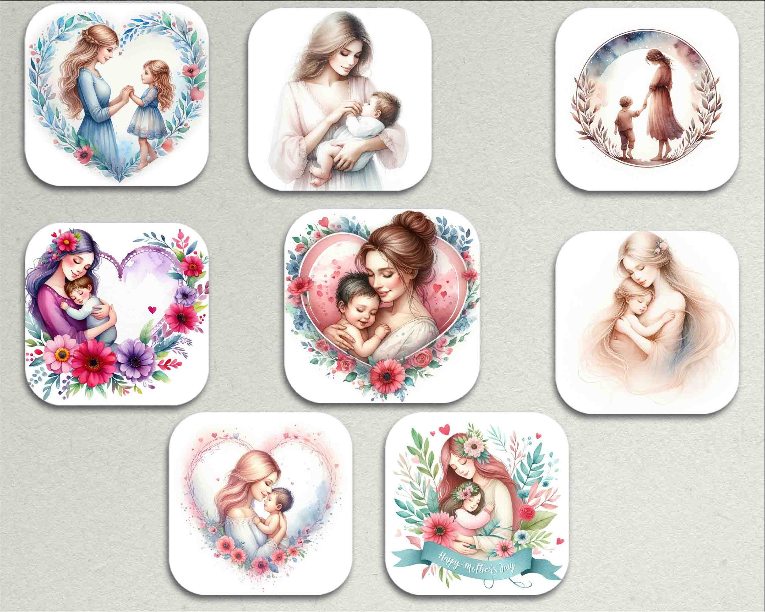 Watercolor Cute Mothers Day Clipart, 28 Mother and Child Images for ...