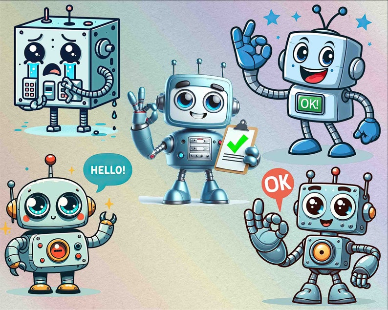 Cute Robot Clipart, 19 Transparent Background Robots, Png Clip Art ...