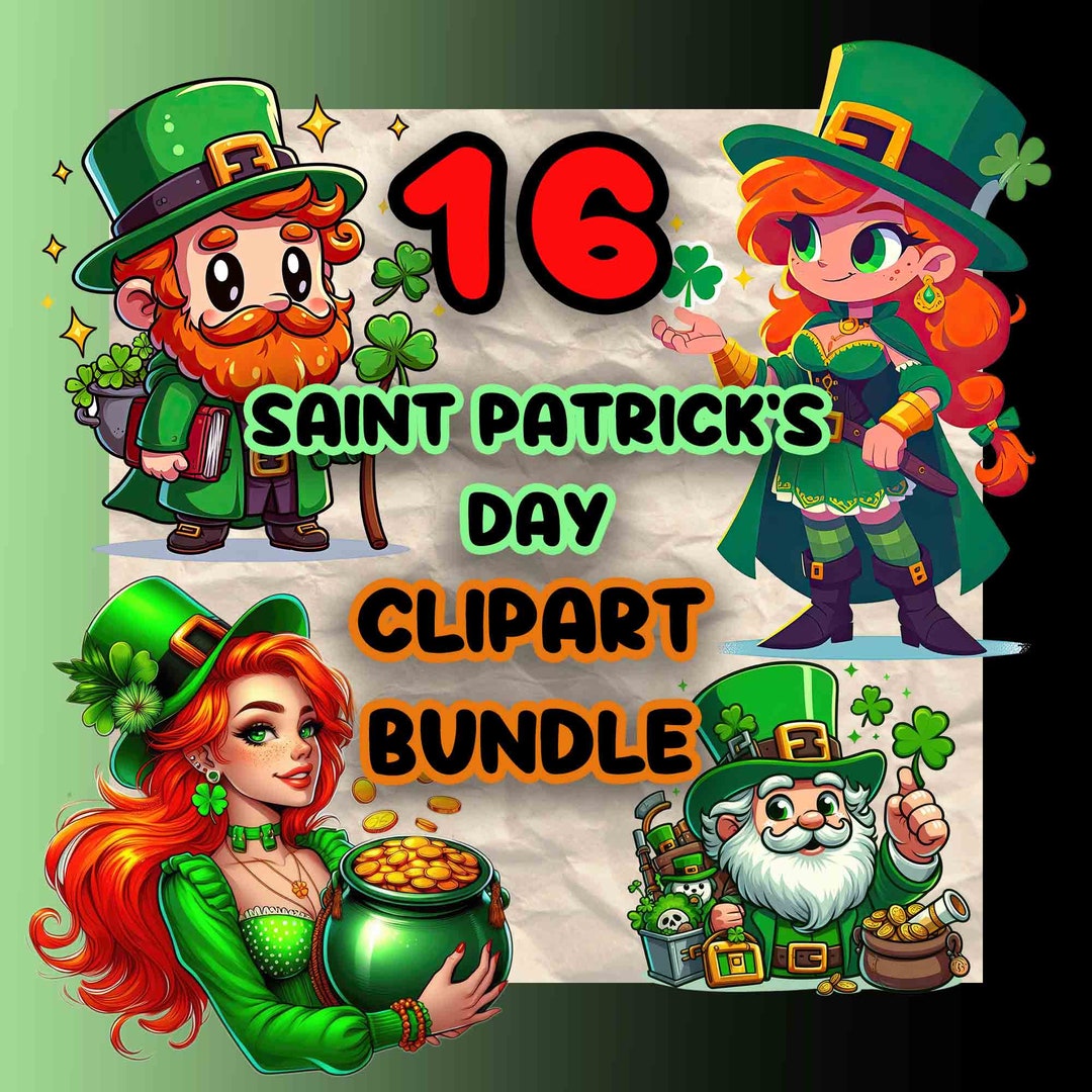 Clipart Bundle, Saint Patrick Clip Art Bundle, Clip Art for Kids, High ...