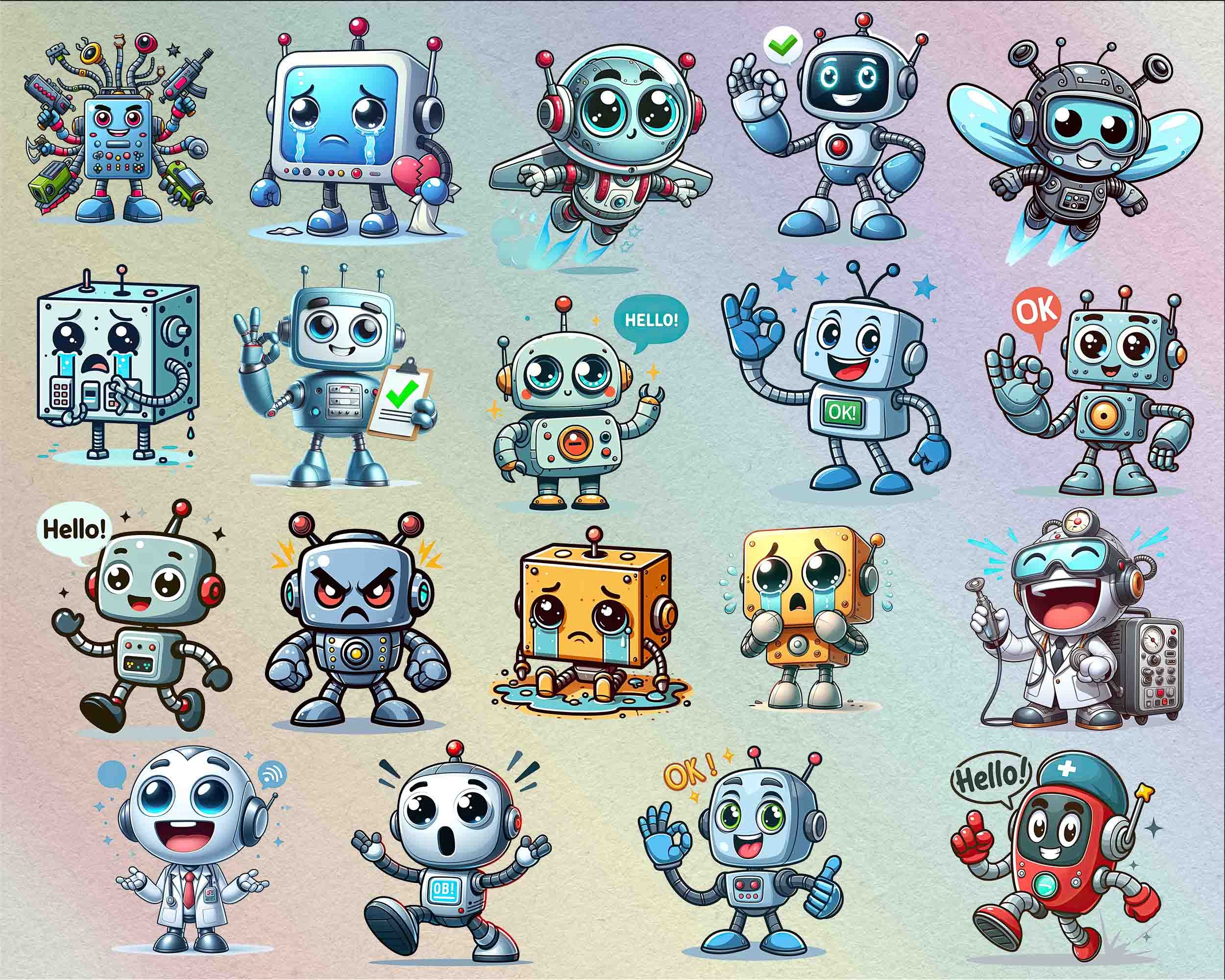 Cute Robot Clipart, 19 Transparent Background Robots, Png Clip Art ...